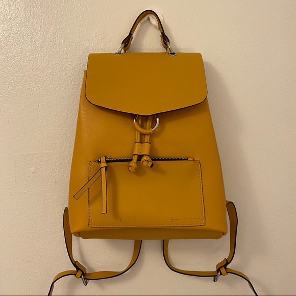Zara | Bags | Zara Mustard Color Backpack | Poshmark
